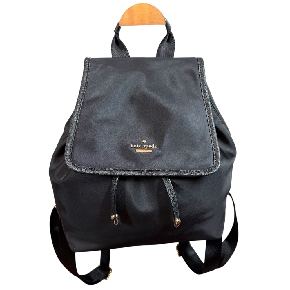 Kate Spade Molly Backpack Black Classic Nylon Gold Ha… - Gem